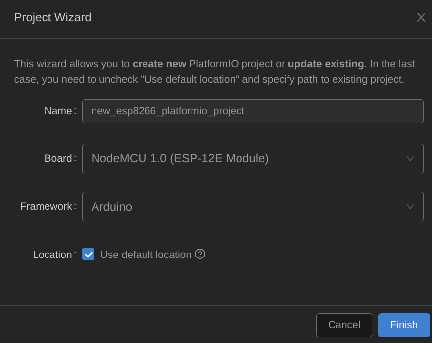How To Create A Project For Nodemcu Esp8266 With Platformio Techrm
