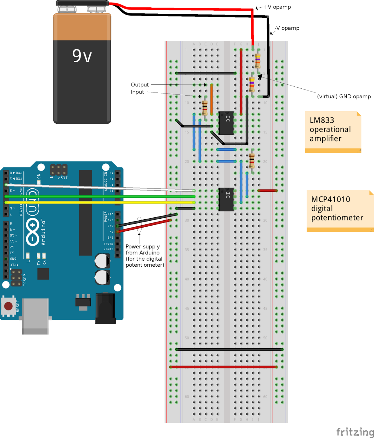 How To Control An Inverting Operational Amplifier Using Arduino Uno And A Digital Potentiometer