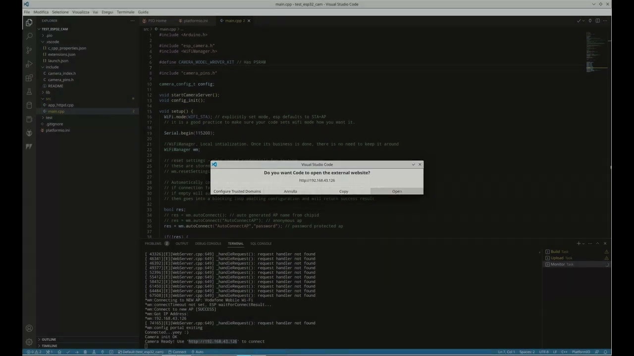 How To Create A Simple Video Surveillance System With Esp32 On Platformio Techrm 2823